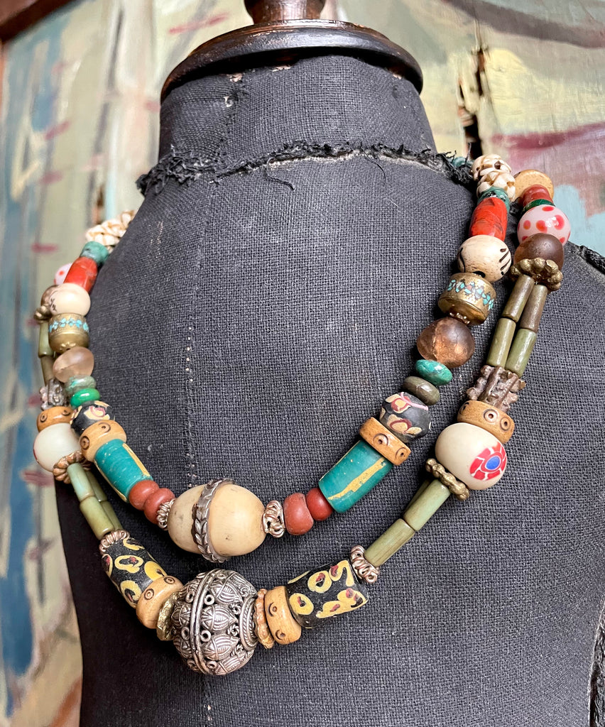 India silver with trade beads – Heather Haase