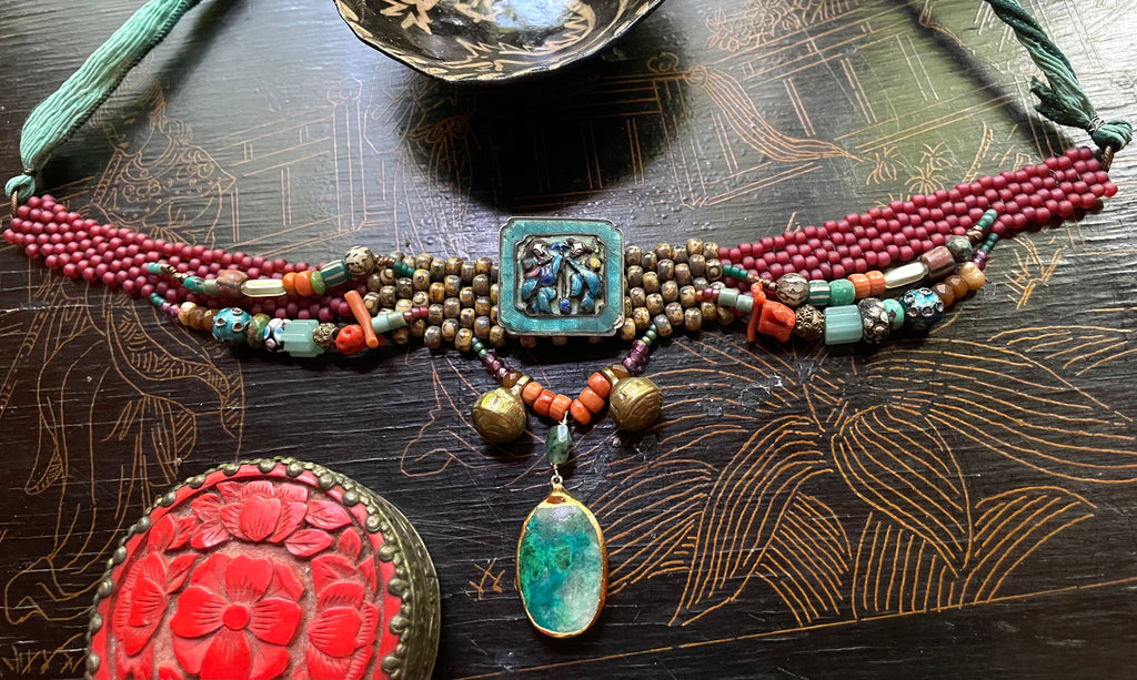 Vintage Chinese enamel choker – Heather Haase